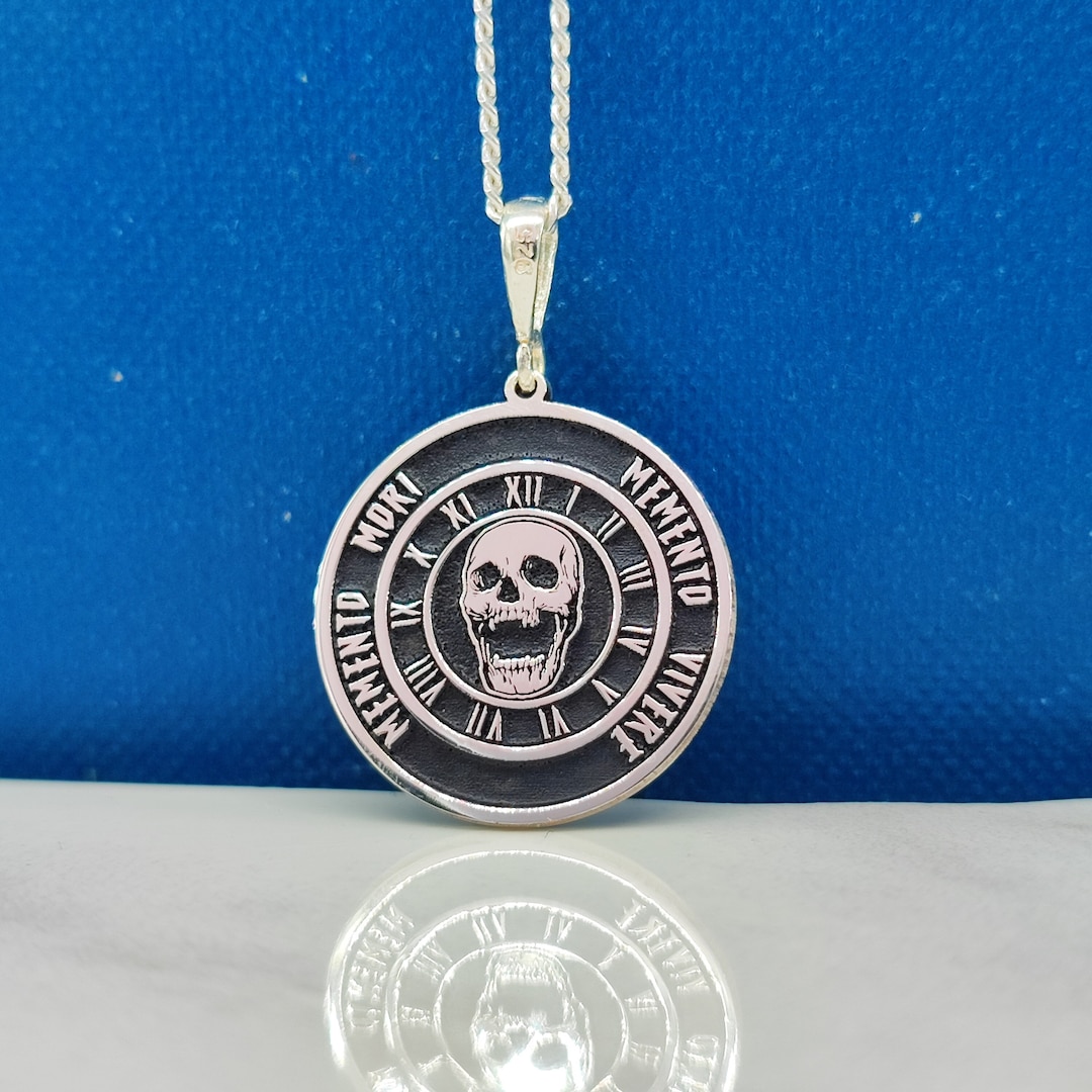Memento Mori,memento Vivere Necklace,coat of Arms Necklace,custom ...