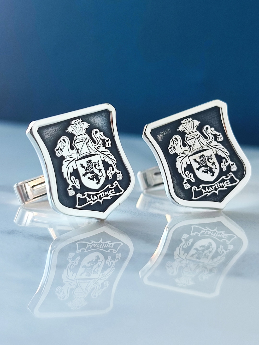 Personalized Family Crest Cufflinks,gold Custom Coat of Arms Cuff Links ...