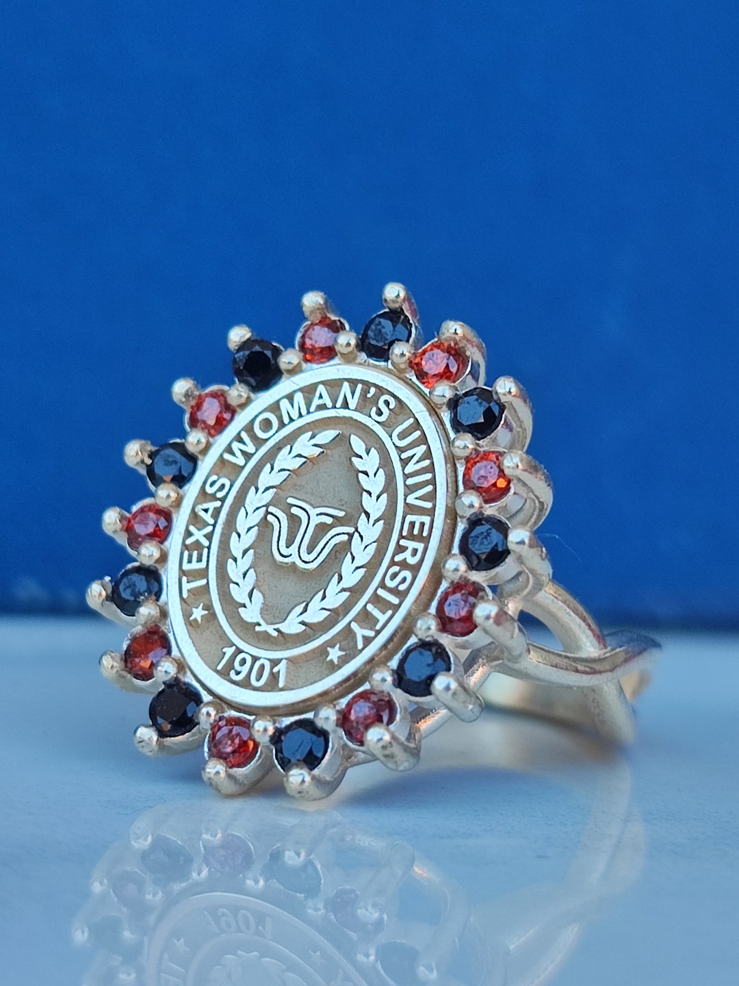 Coat of Arms Logo Ring, College Ring, Class Ring, Personalized Gift ...