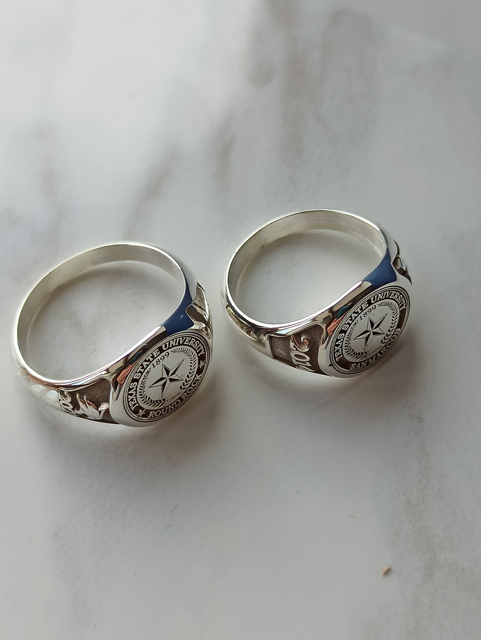 Class Rings Silver Class Rings Graduation Rings Unique - Etsy