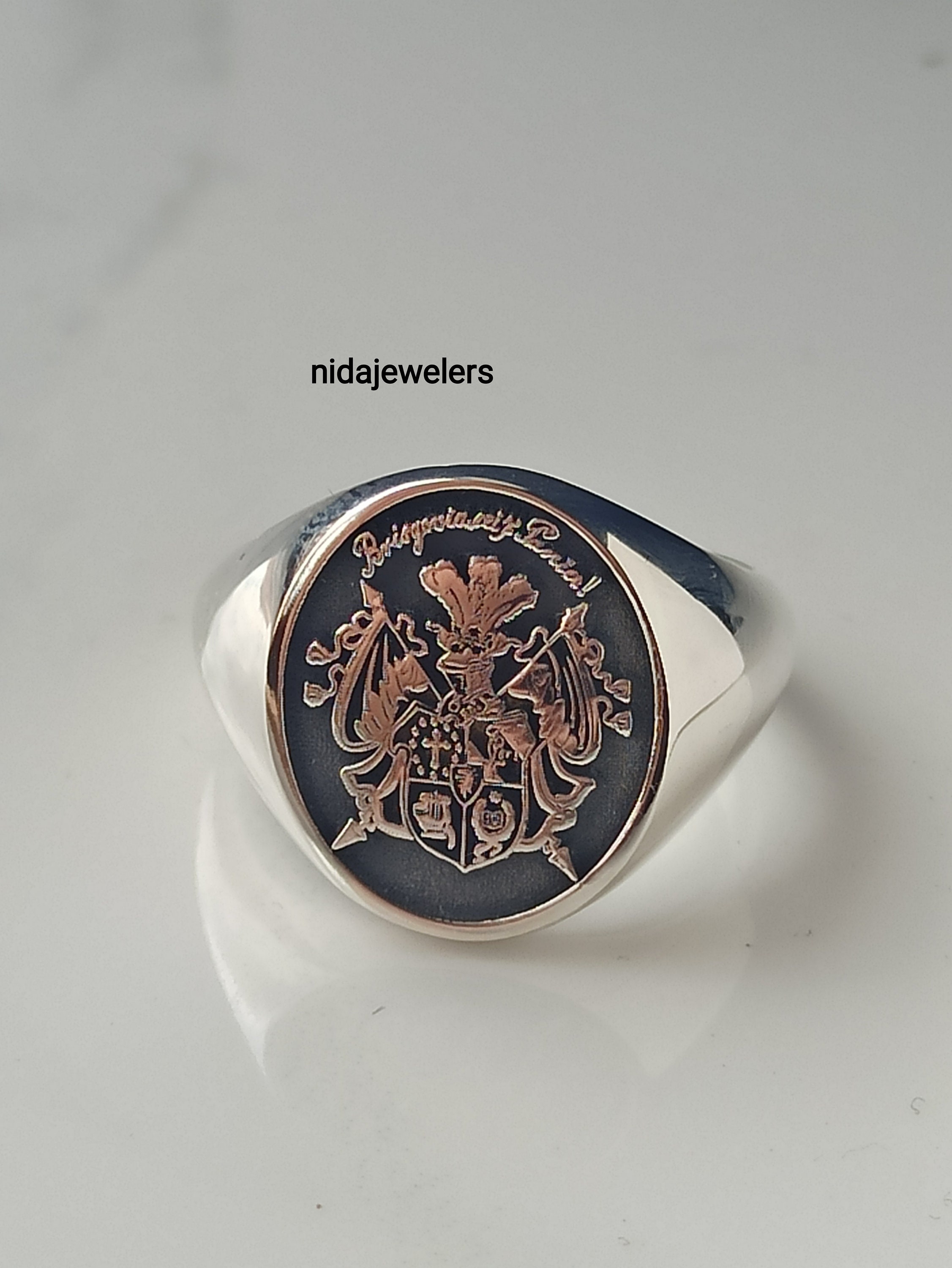 Personalized Ring Personalized Gift Crest Logo Ring Class - Etsy