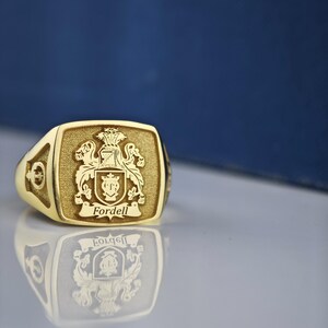 Family Crest Coat of Arms Custom Ring for Personalized Rings, Custom ...
