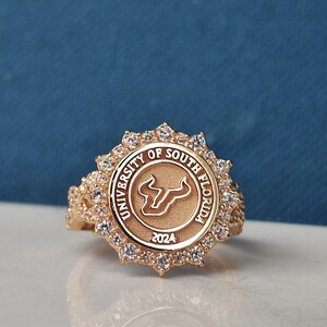 College Ring , Solid Gold Woman Ring , Woman Stone Ring , Class Ring ...