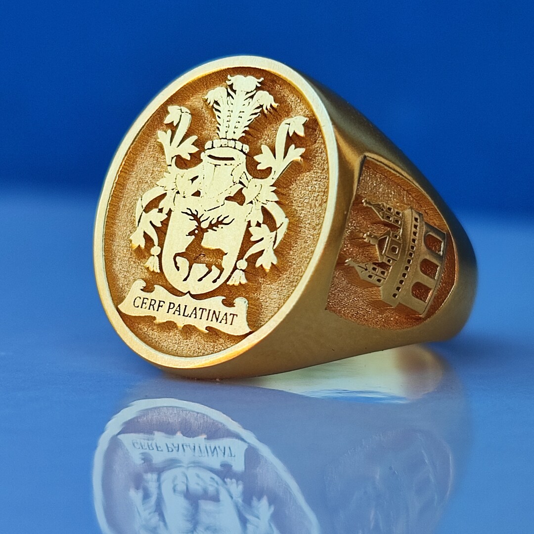 Crest Ring , Coat of Arms Ring, Signet Ring , Family Crest Ring ...