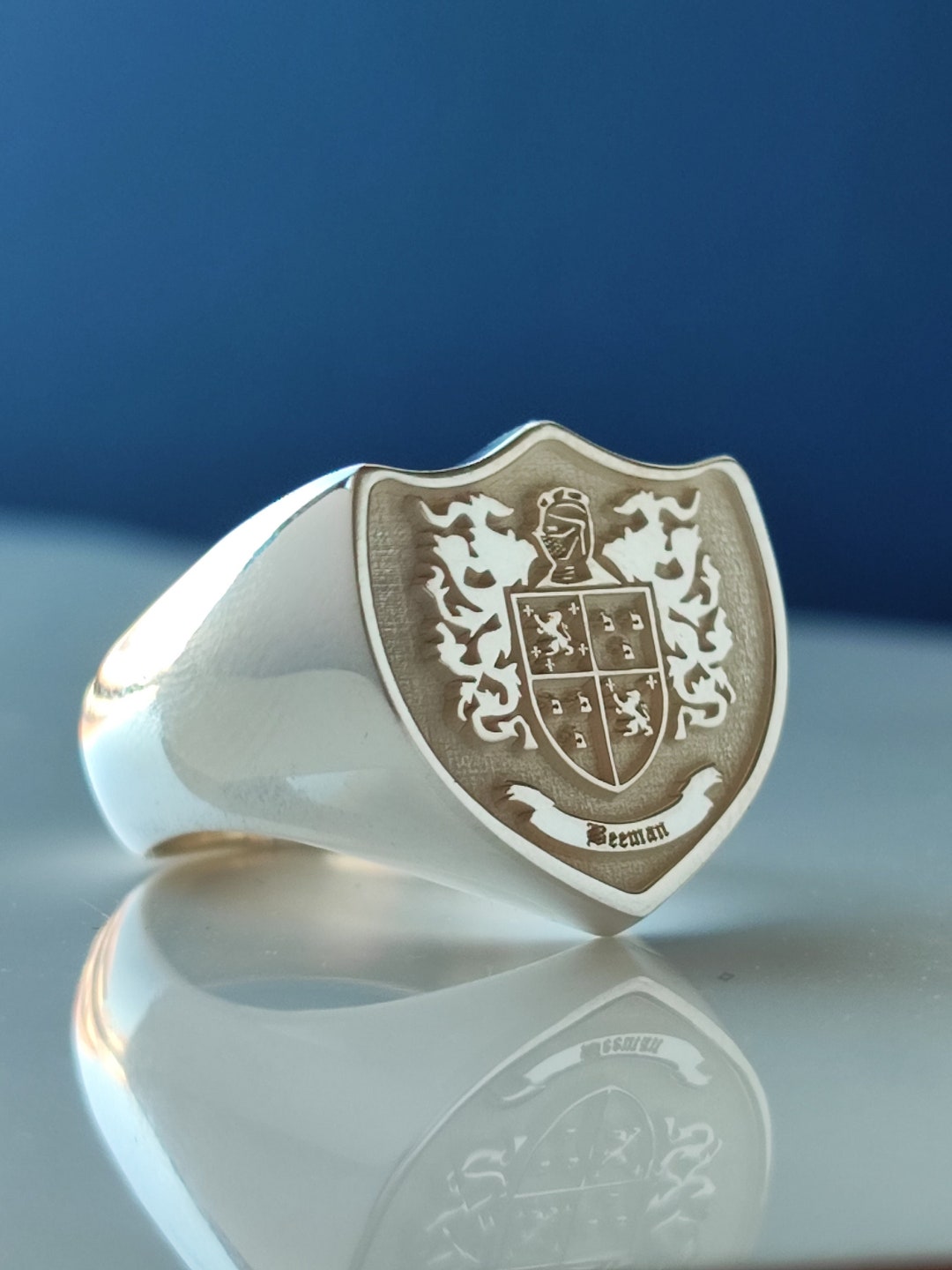 Family Crest Rings, Coat of Arms Signet Ring, Crest Ring, Family Rings ...