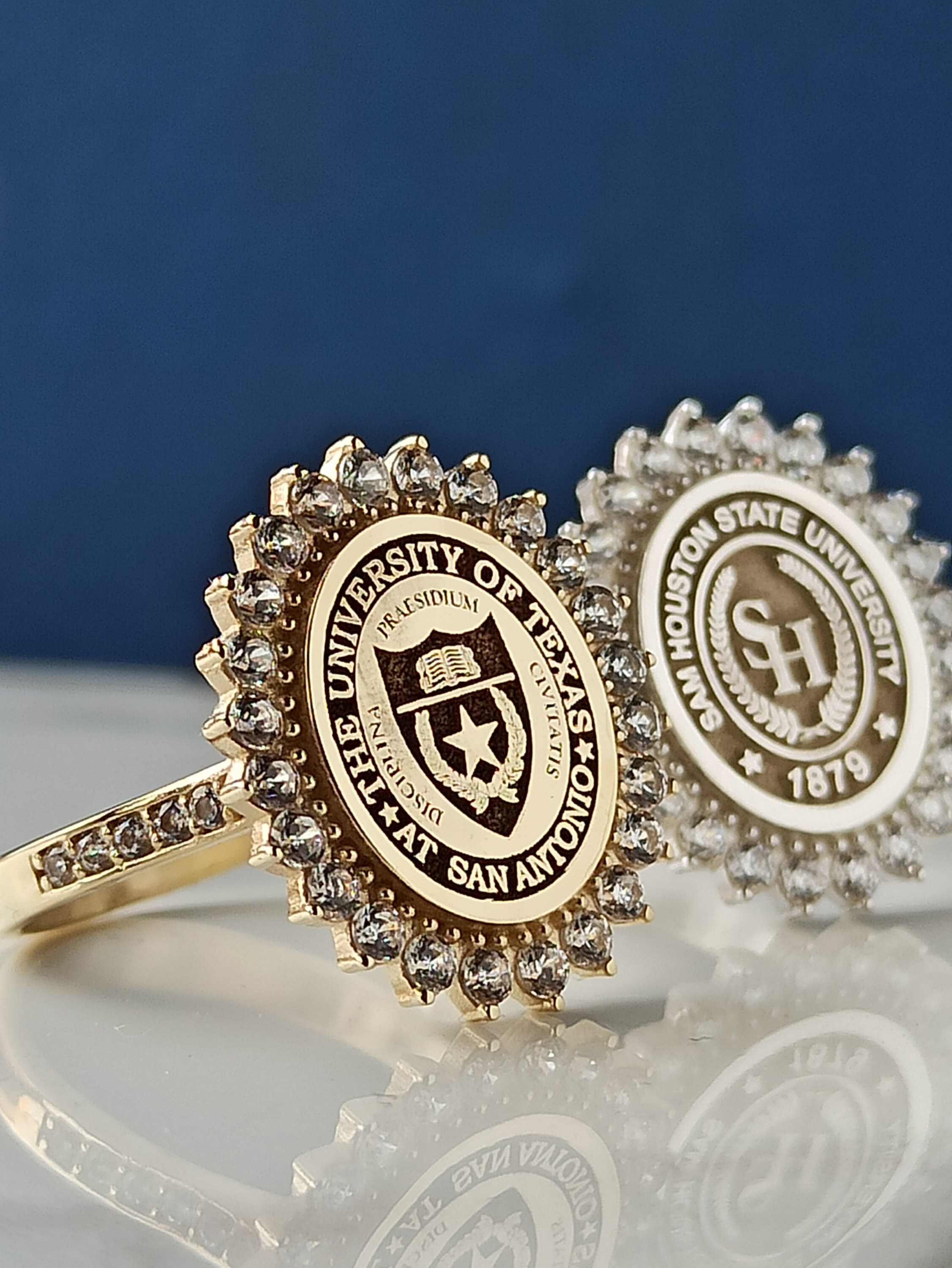 Oval Ring College Ring Gold Ring Solid Ring Class Ring | Etsy