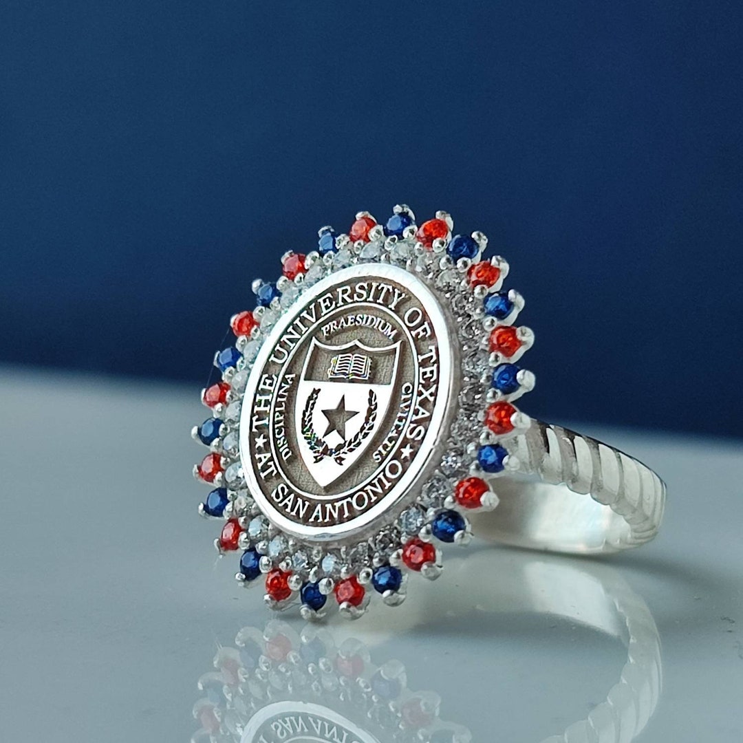 18K Gold Women’s Class Ring for Graduation, Unique Personalized Jewelry ...