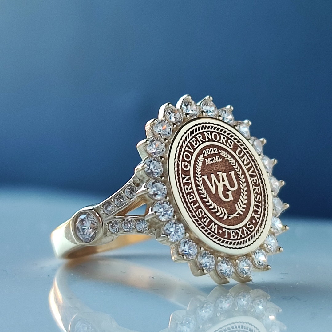 Colege Ring , 14K Ring , Personalized Jewelry .solid Gold, Christmas ...