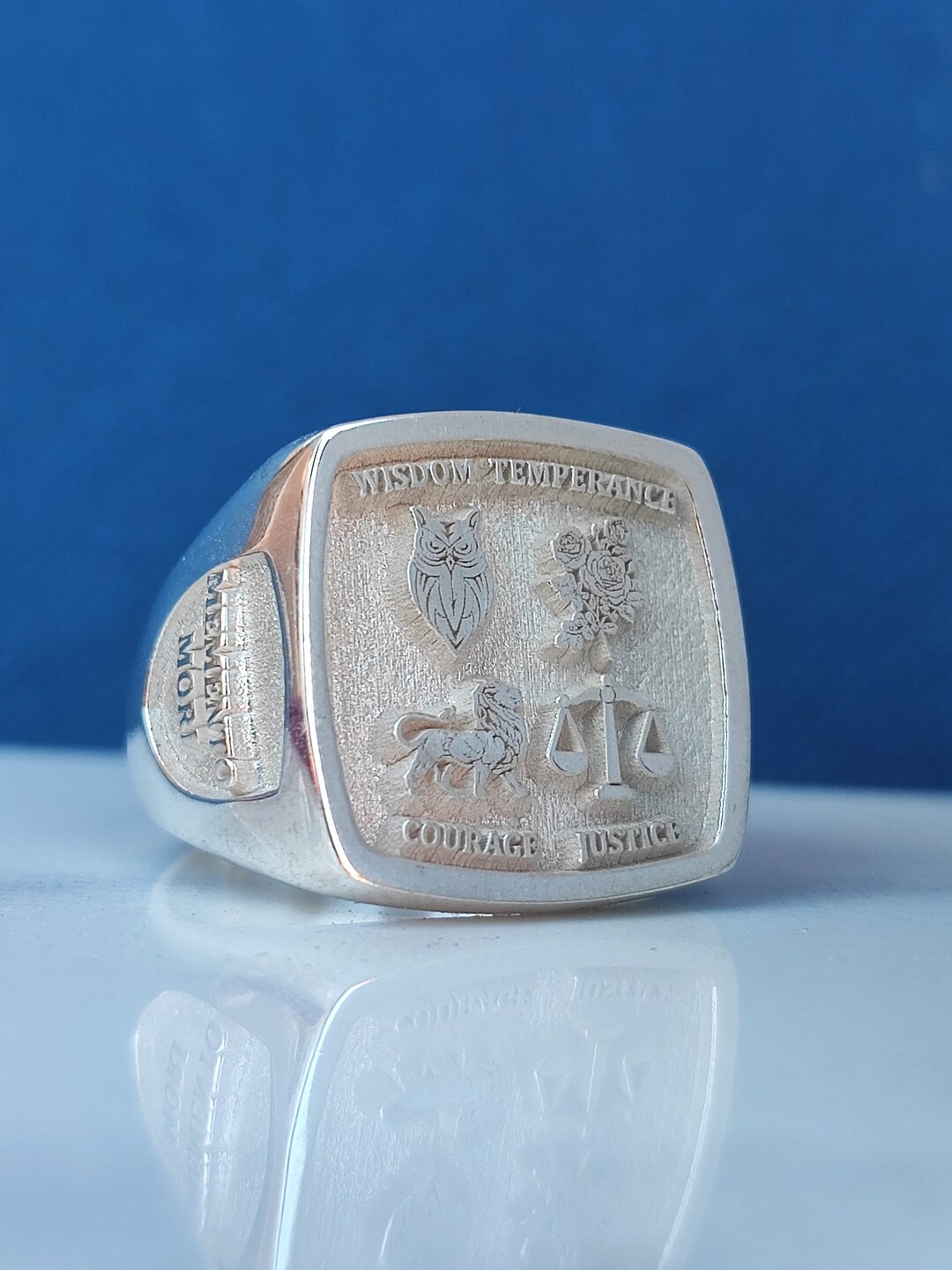 Wisdom Stoick Ring for Virtues Wisdom Ring Amor Fati - Etsy