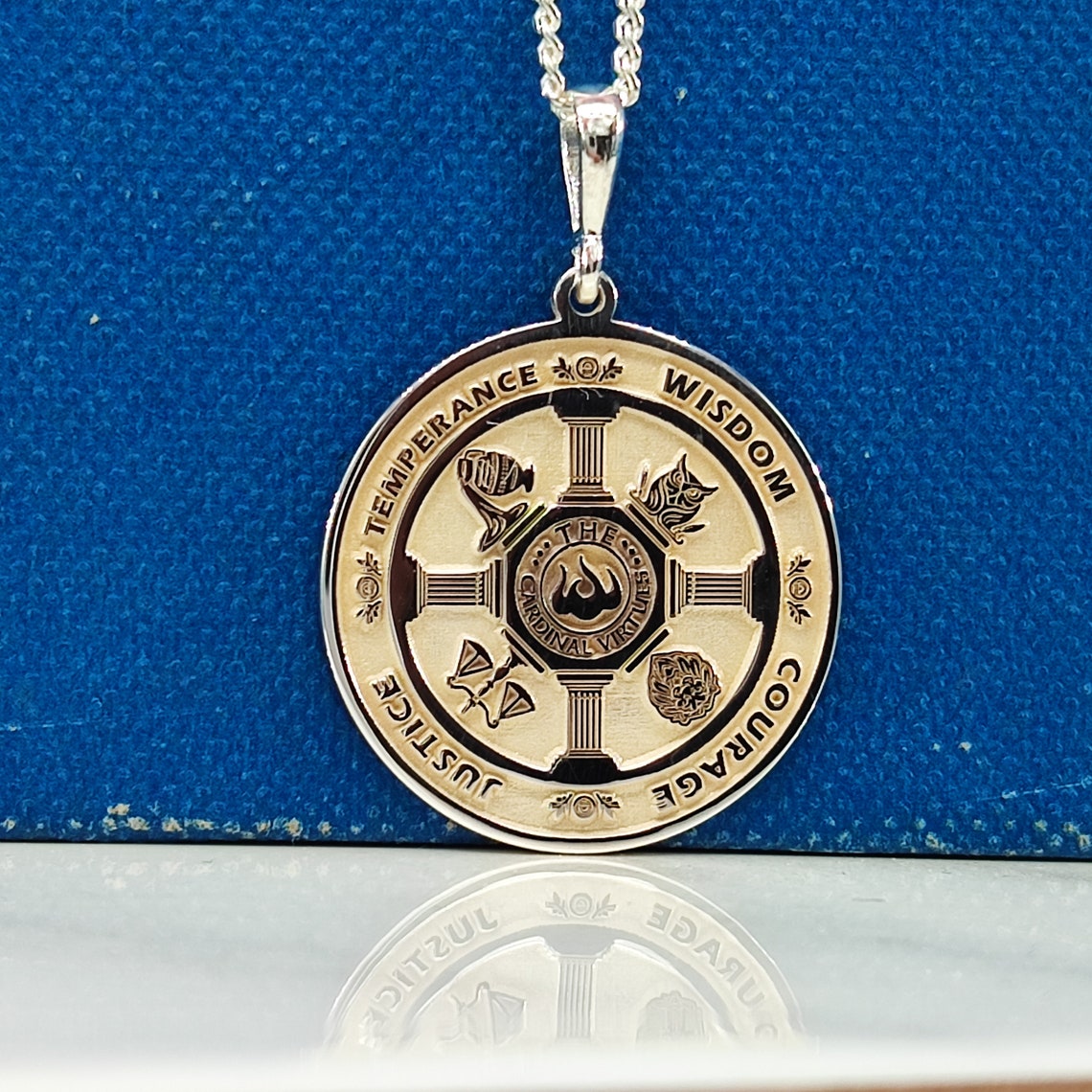 Stioc Necklace, Stioc Pendant, Wisdom Justice Temperance Courage ...