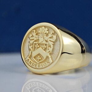 Crest Ring , Coat of Arms Ring , Signet Ring , Personalized Ring ...