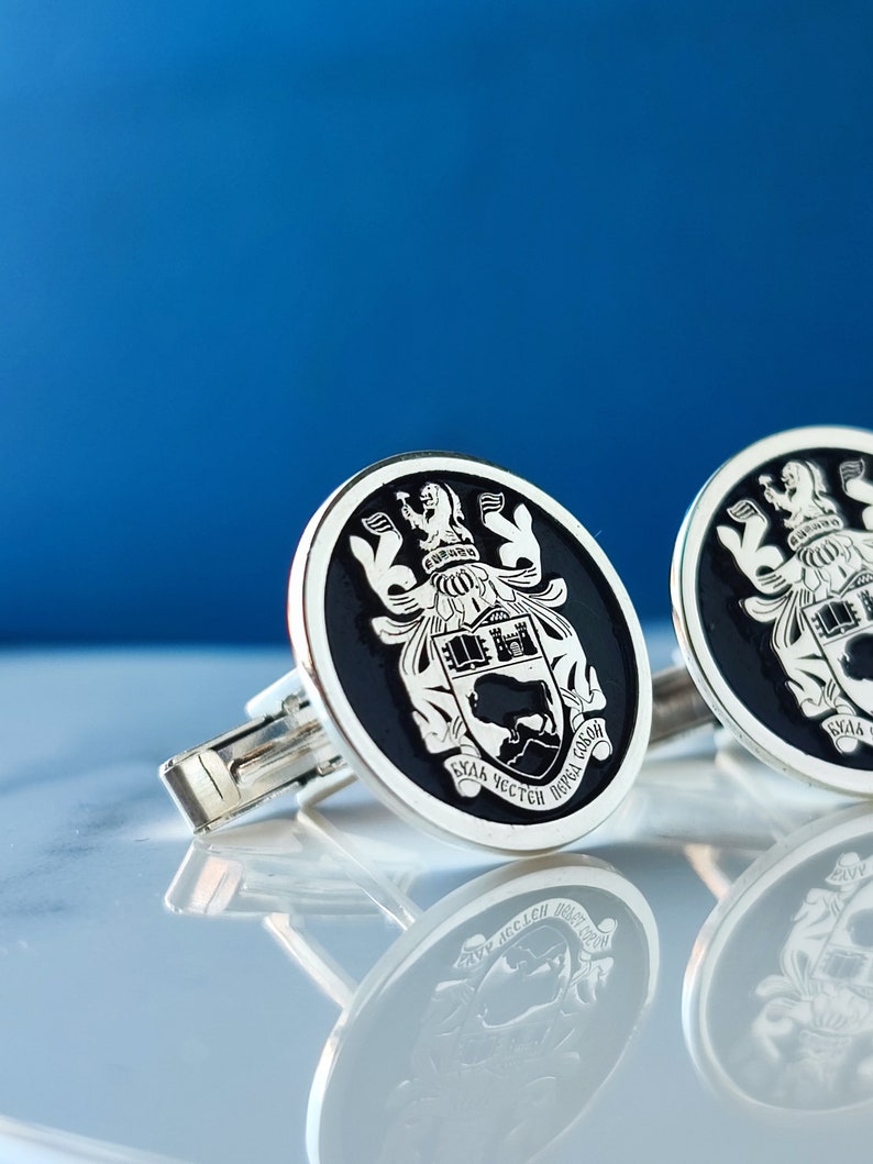 Coat of Arms Cufflinks Family Crest Cufflinks Custom Signet - Etsy