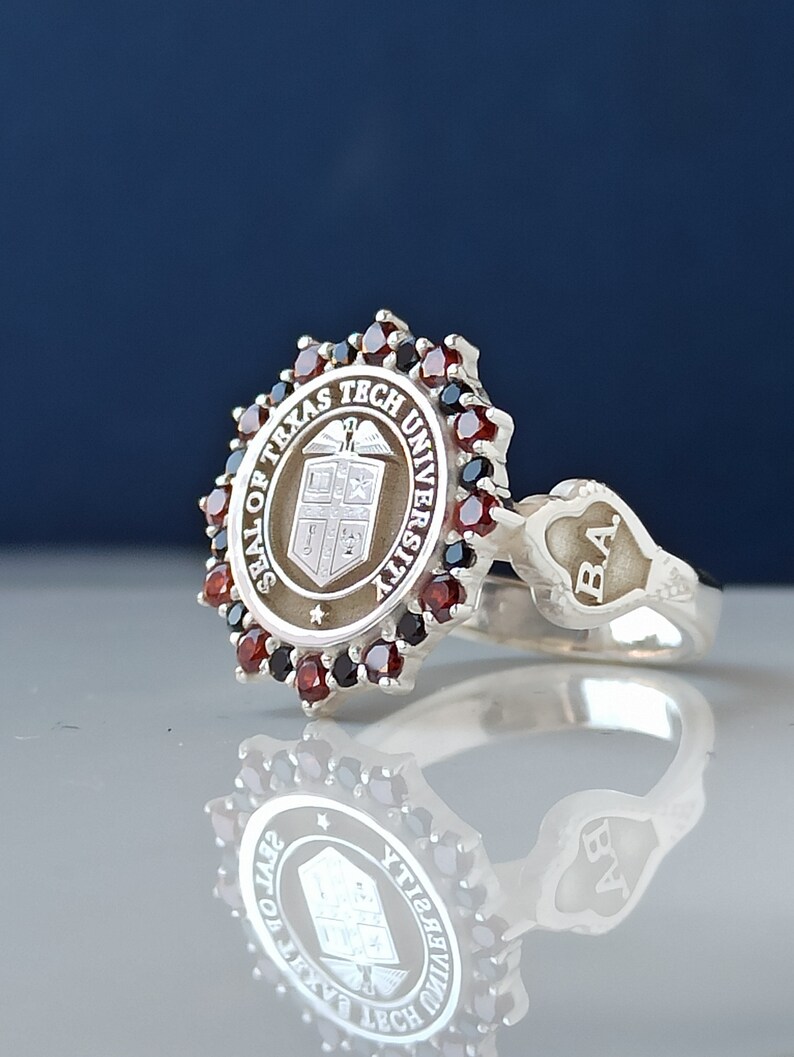 Sterling Silver College Ring, University Crest, Graduation Gift - Etsy UK