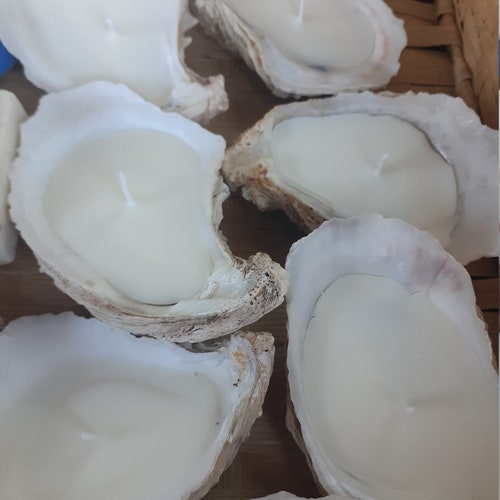 Sea Shell Tea-lights Handmade Mini Shell Candles White - Etsy