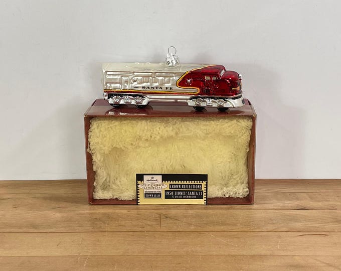 Hallmark Glass Train Ornament, Blown Glass Replica of a 1950 Lionel ...