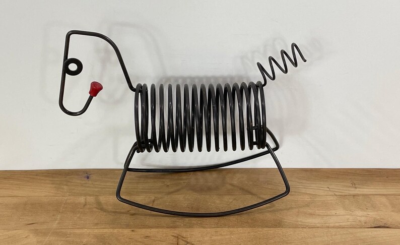 Coil / Spring Rocking Horse Desk Organizer, Vintage Envelope and Pen ...
