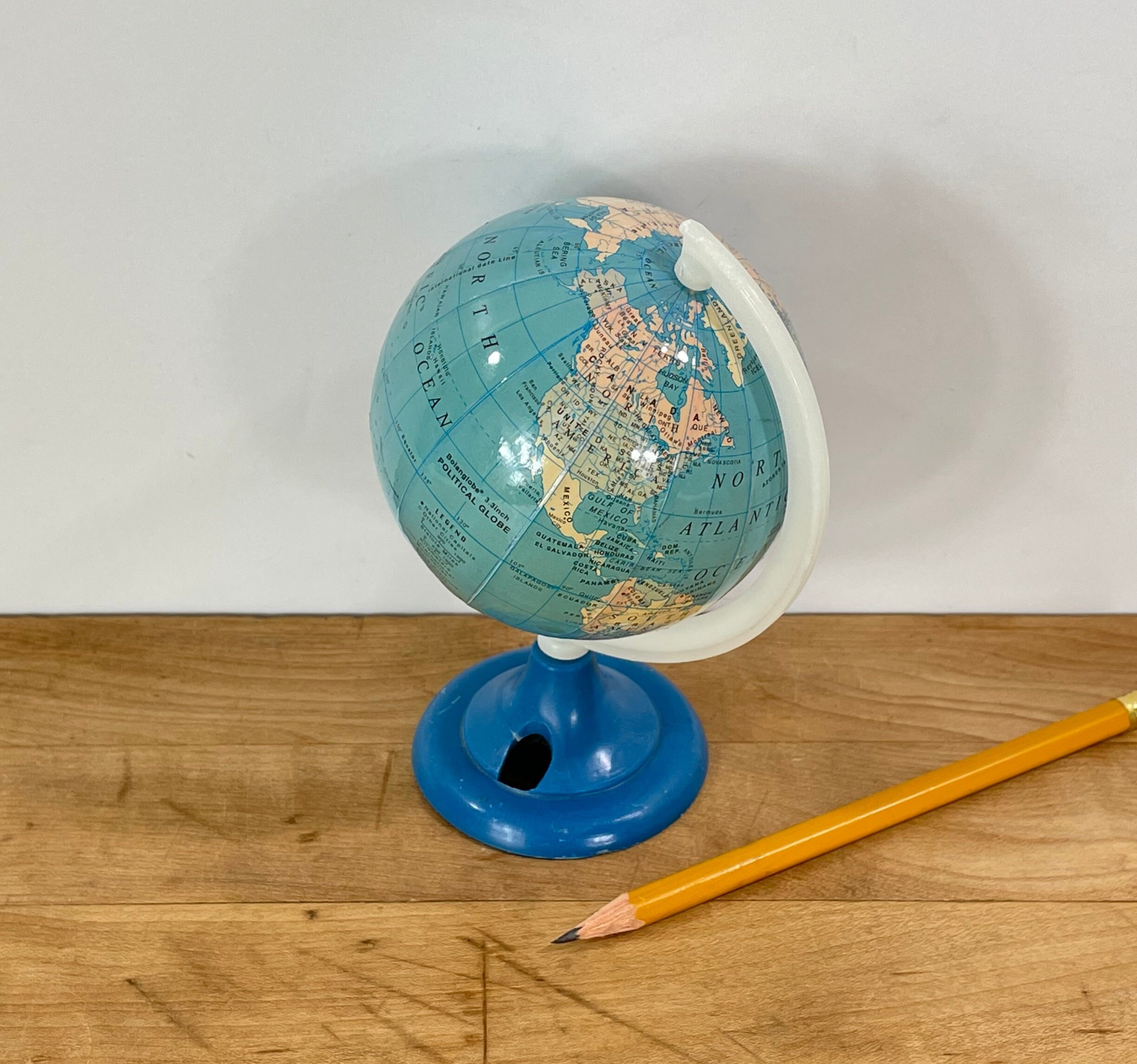 Novelty Plastic Working Globe World Map Hand Held Manual Twist Pencil Sharpener - Etsy