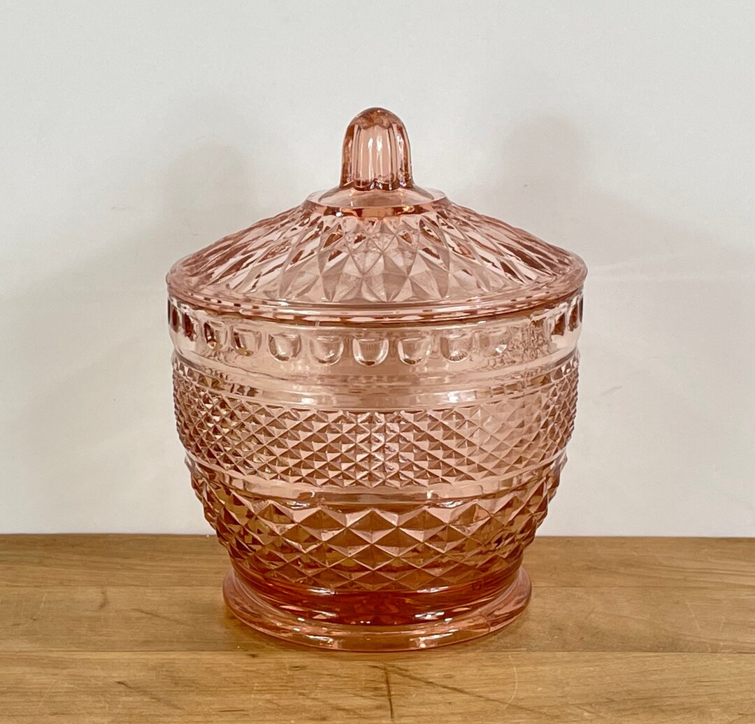 Pink Glass Candy Dish/trinket Dish by KIG, Made in Indonesia - Etsy