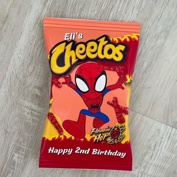 Spider Man Chip Bag Template - Etsy