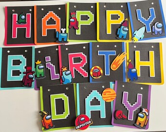 Among Us Birthday Banner - Etsy