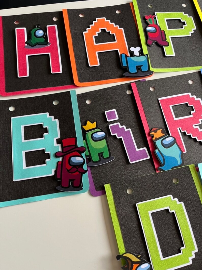 Among Us Birthday Banner - Etsy