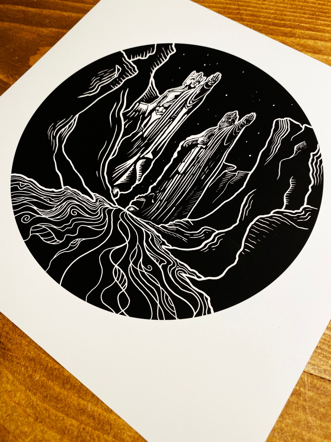8x8 the Gates of Argonath Argonath Statues Lord of the Rings J.R.R ...