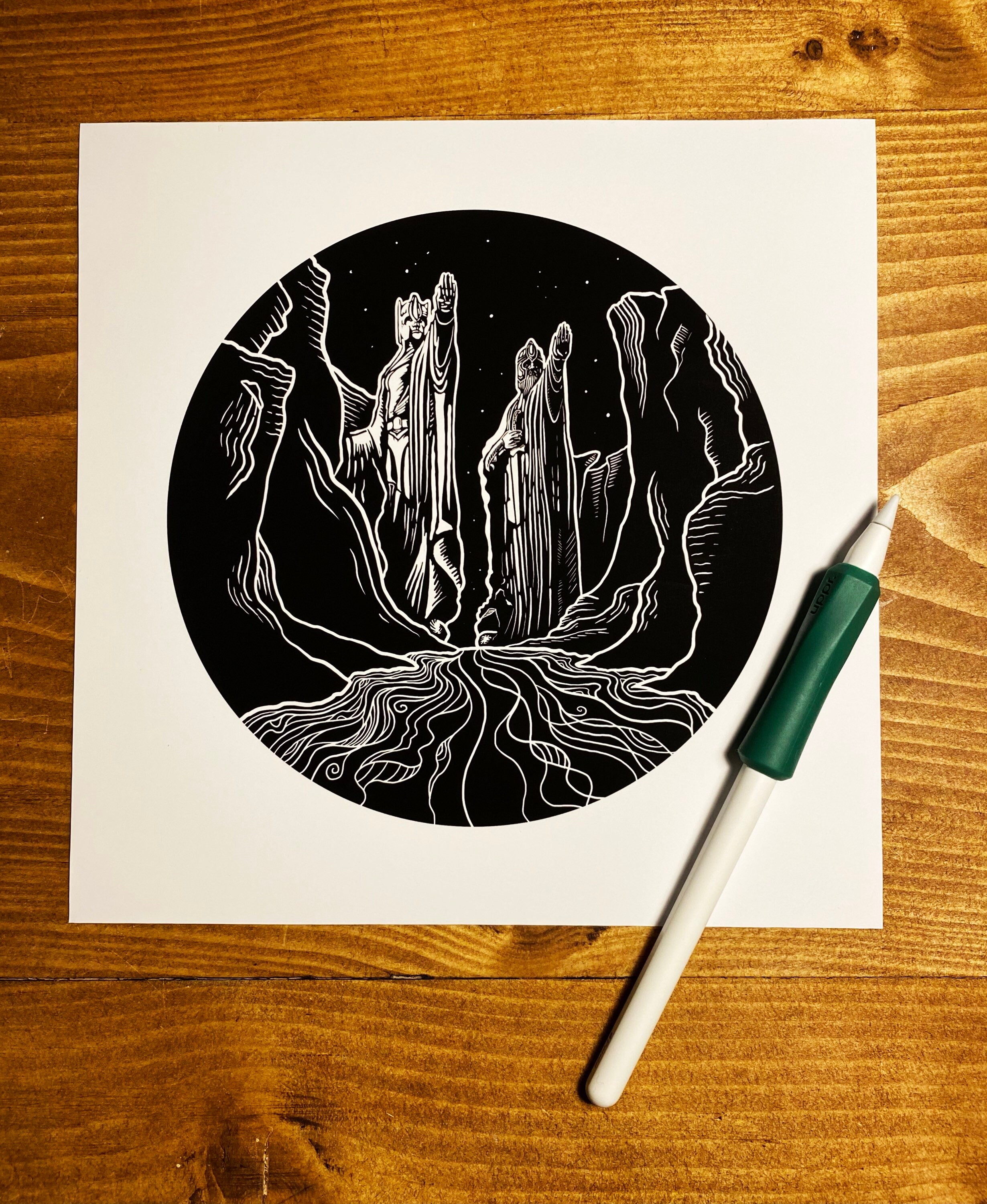 8x8 the Gates of Argonath Argonath Statues Lord of the Rings J.R.R ...