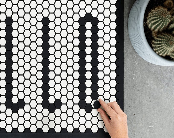 Customizable Tile Mat | Hexagon Tiles | Door Mat | Bath Mat | Outdoor ...
