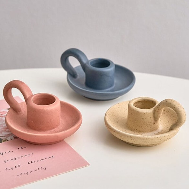 Ceramic Candlesticks - Etsy