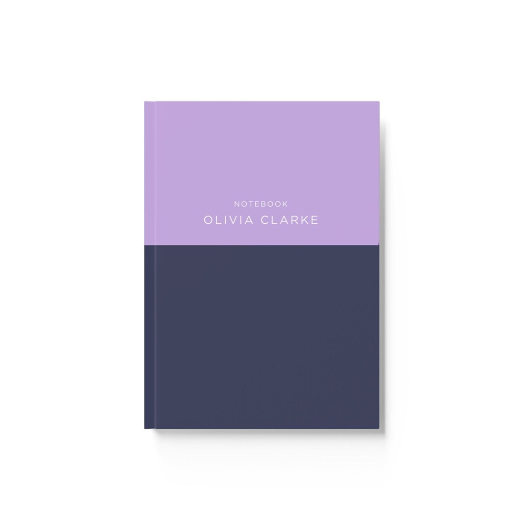 Personalised Hard Back Notebook | Custom Name | Three Colours Available ...