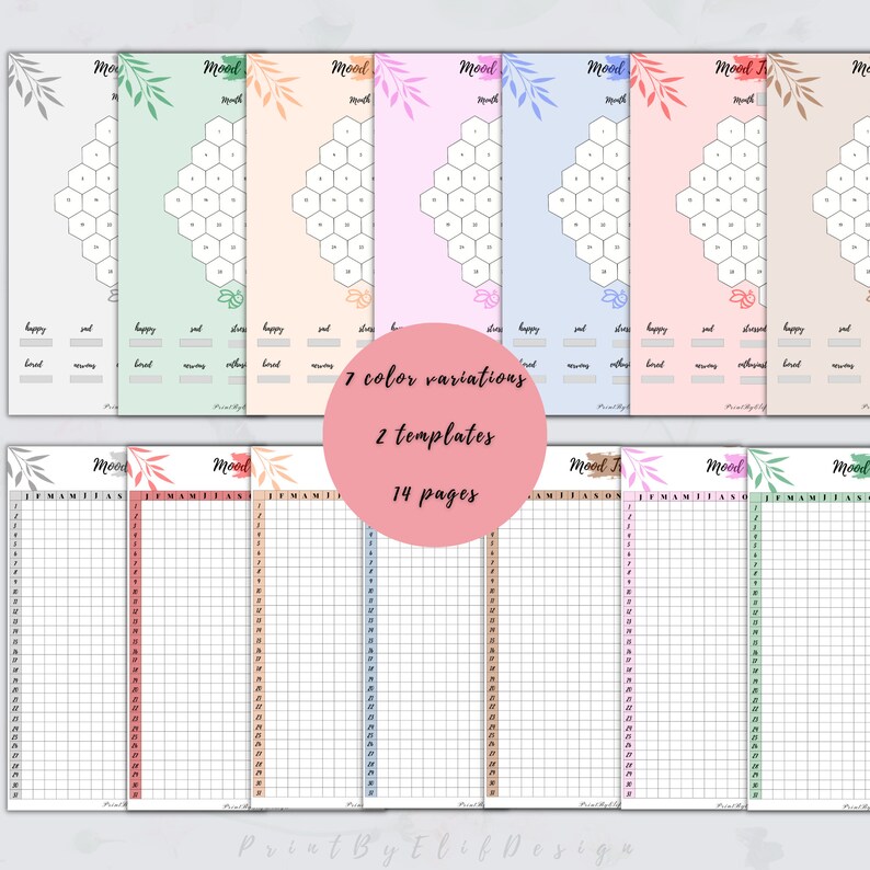 Mood Tracker Printable for Mental Health Personal Well-being - Etsy ...