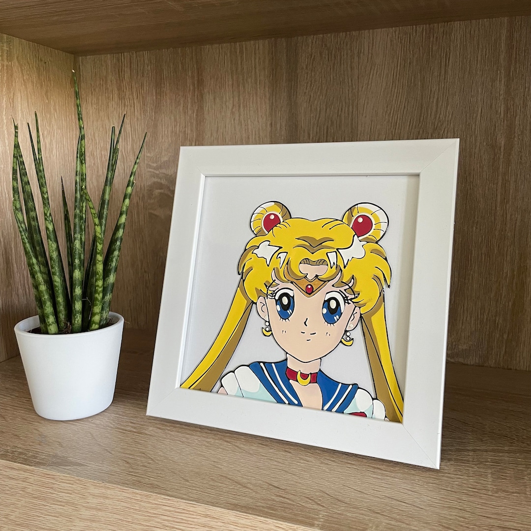 Sailor Moon Enchanting Stained Glass Portrait: Crescent Moon - Etsy