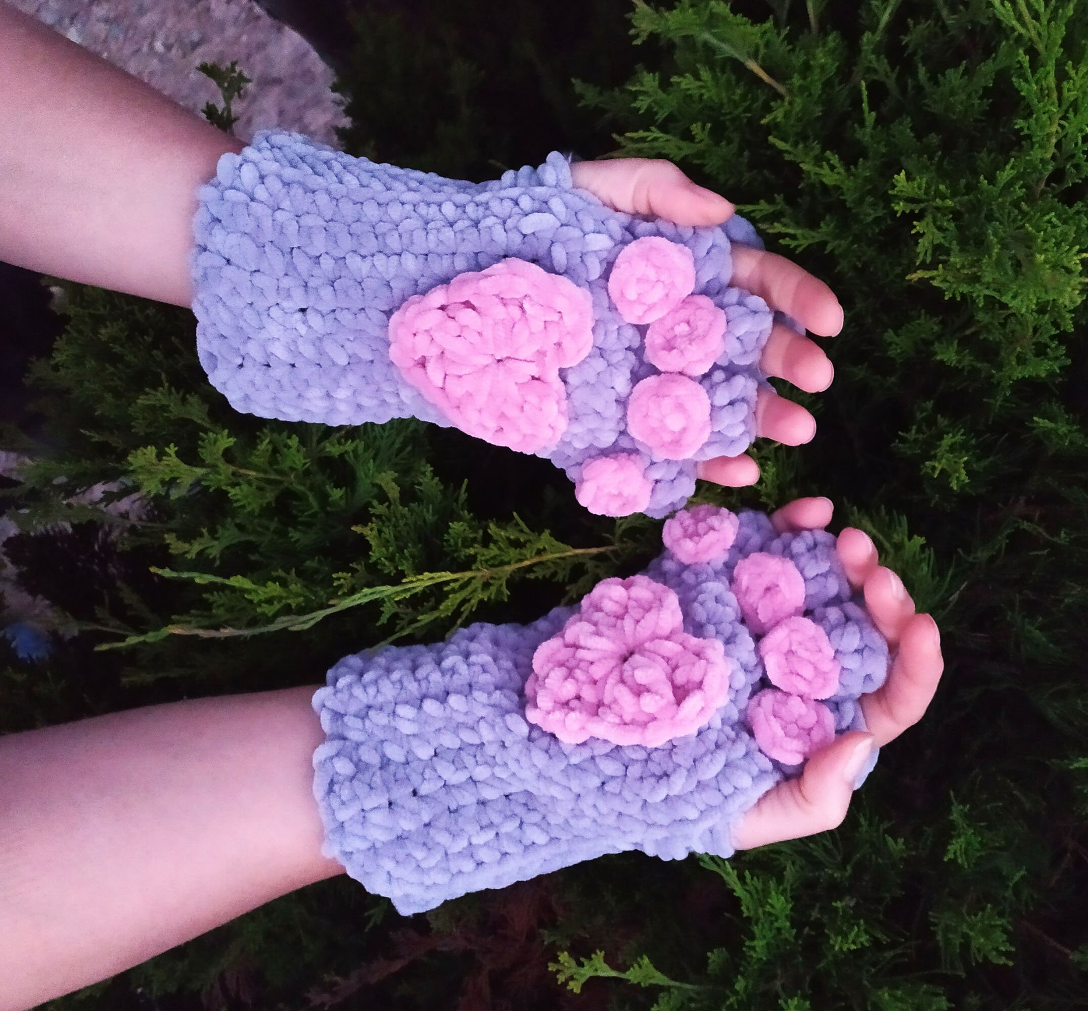 Cat Paw Mittens Fingerless Cat Gloves Fingerless Mittens - Etsy