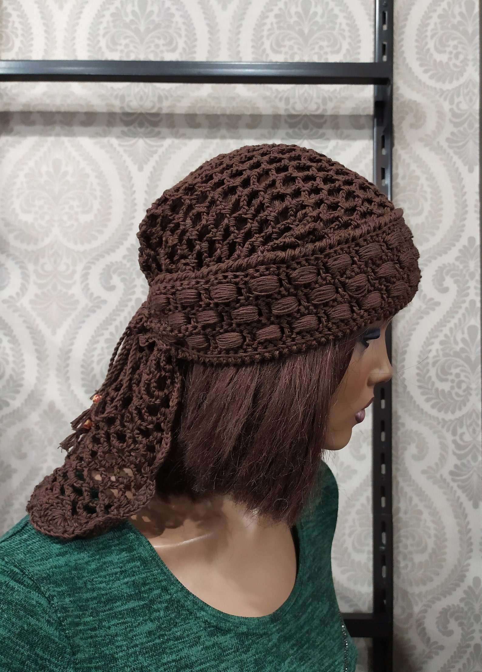 Crochet Women Summer Hat, Crochet Summer Hat With Ties, Handmade ...