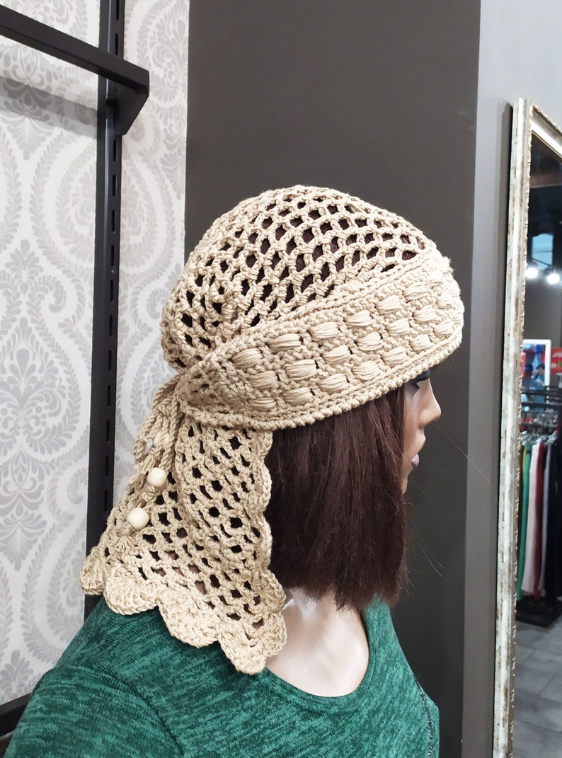 Crochet Women Summer Hat, Crochet Summer Hat With Ties, Handmade ...