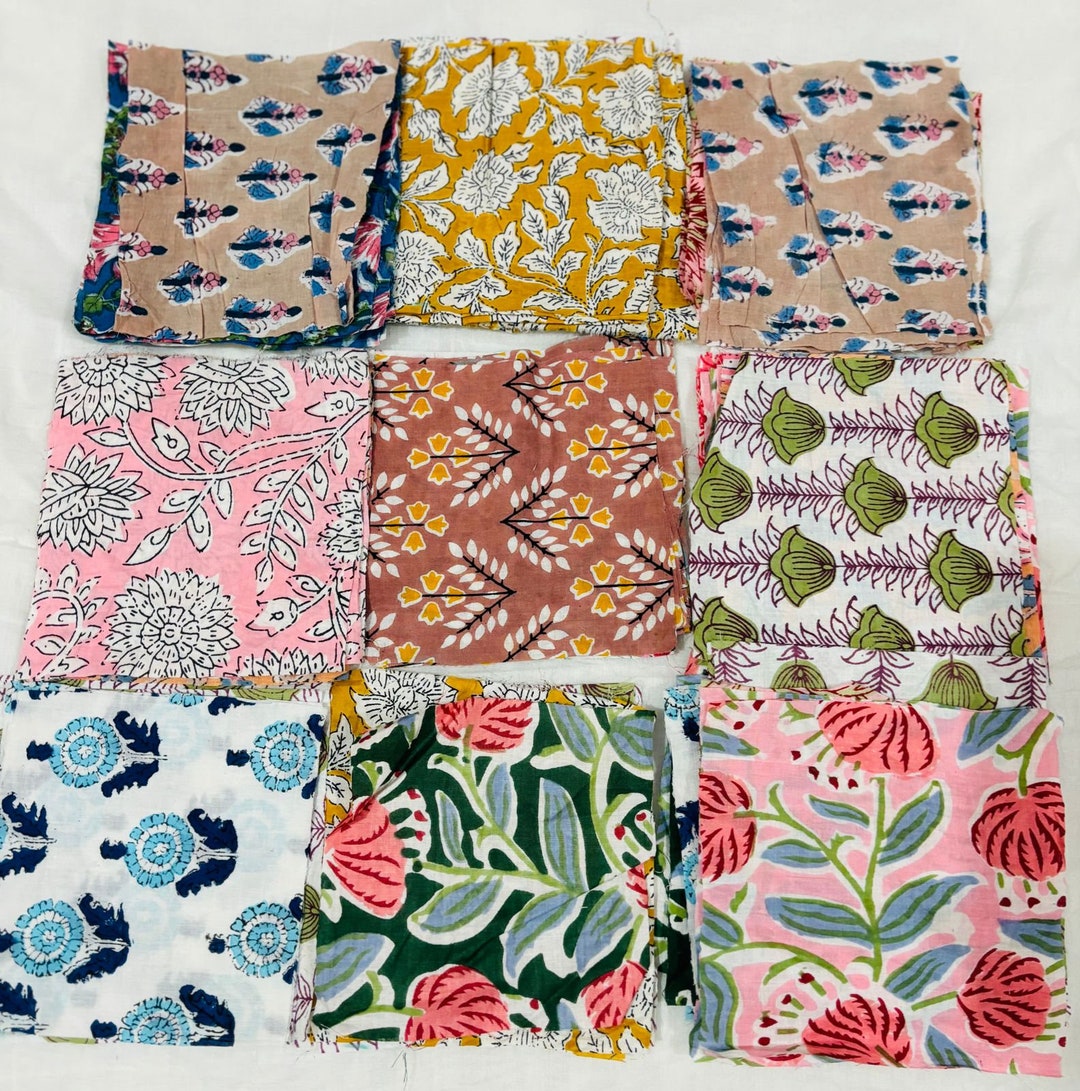 Vintage Floral Quilt Fabric Square Charm Packs 100% Cotton Quilting ...