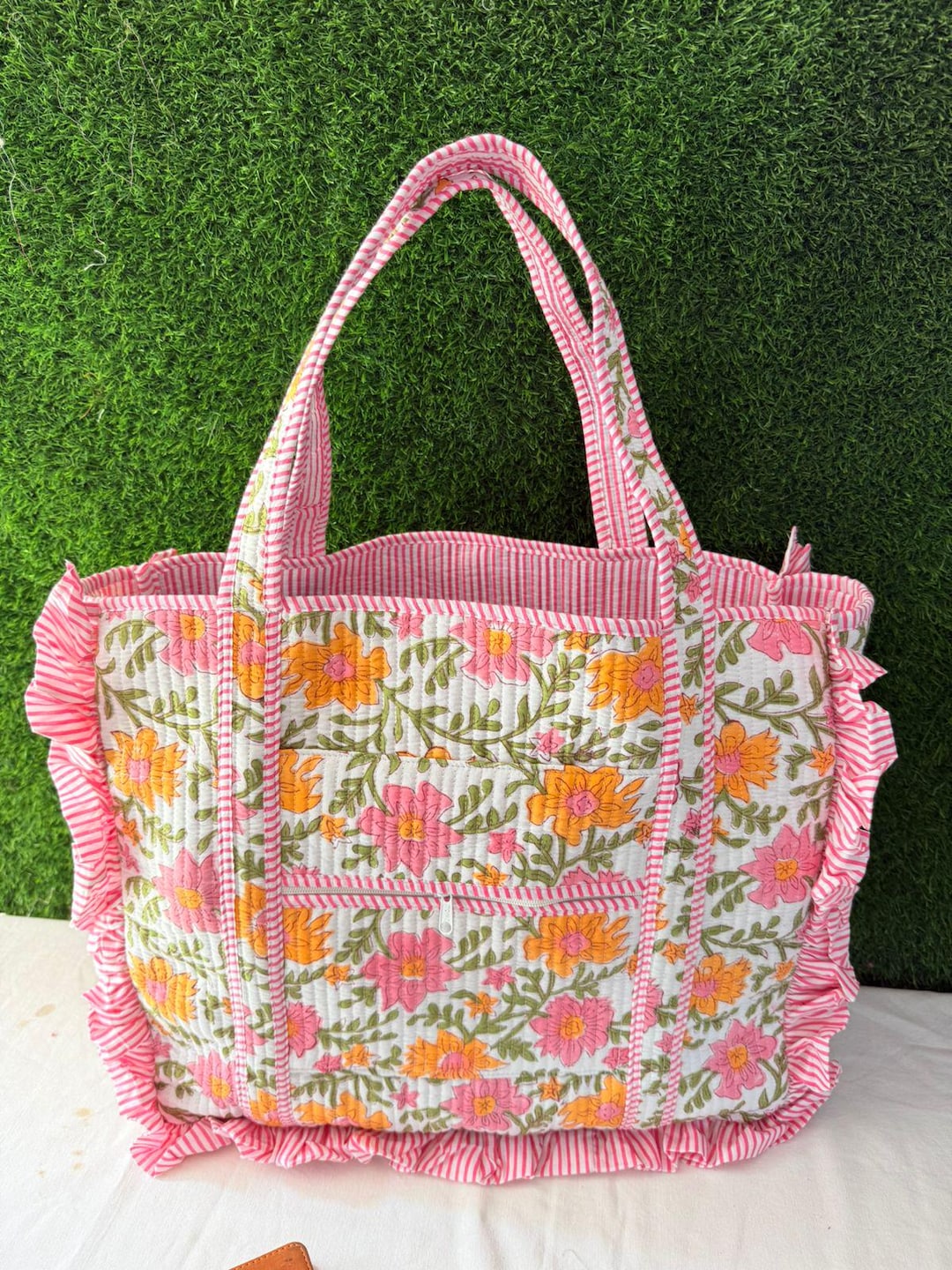 Woman's Stylish Raffle Tote Bag, Christmas Gift for Her Casual Handmade ...