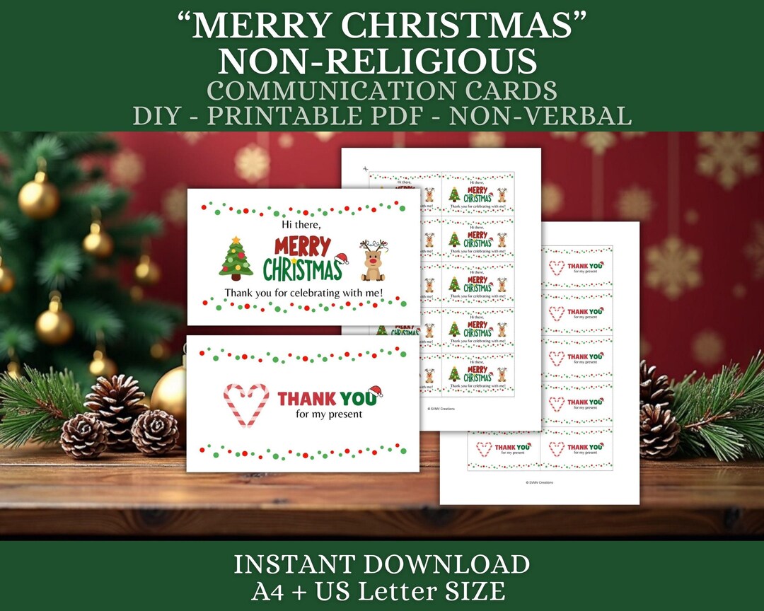 Christmas Non-verbal Communication Cards | AAC Printable PDF | Autism ...