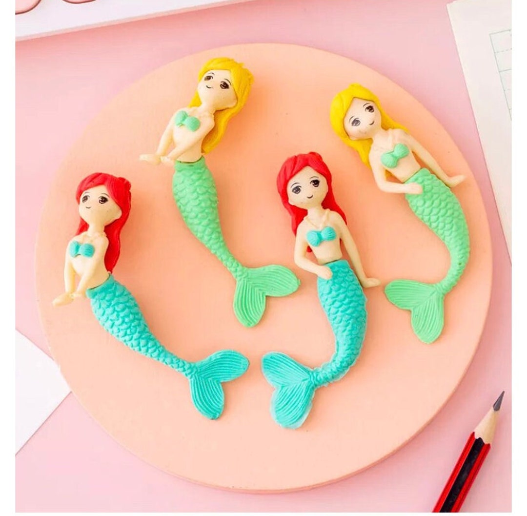 Mermaid Erasers Fun Erasers for Kids 2 Colours Lucky Dip - Etsy