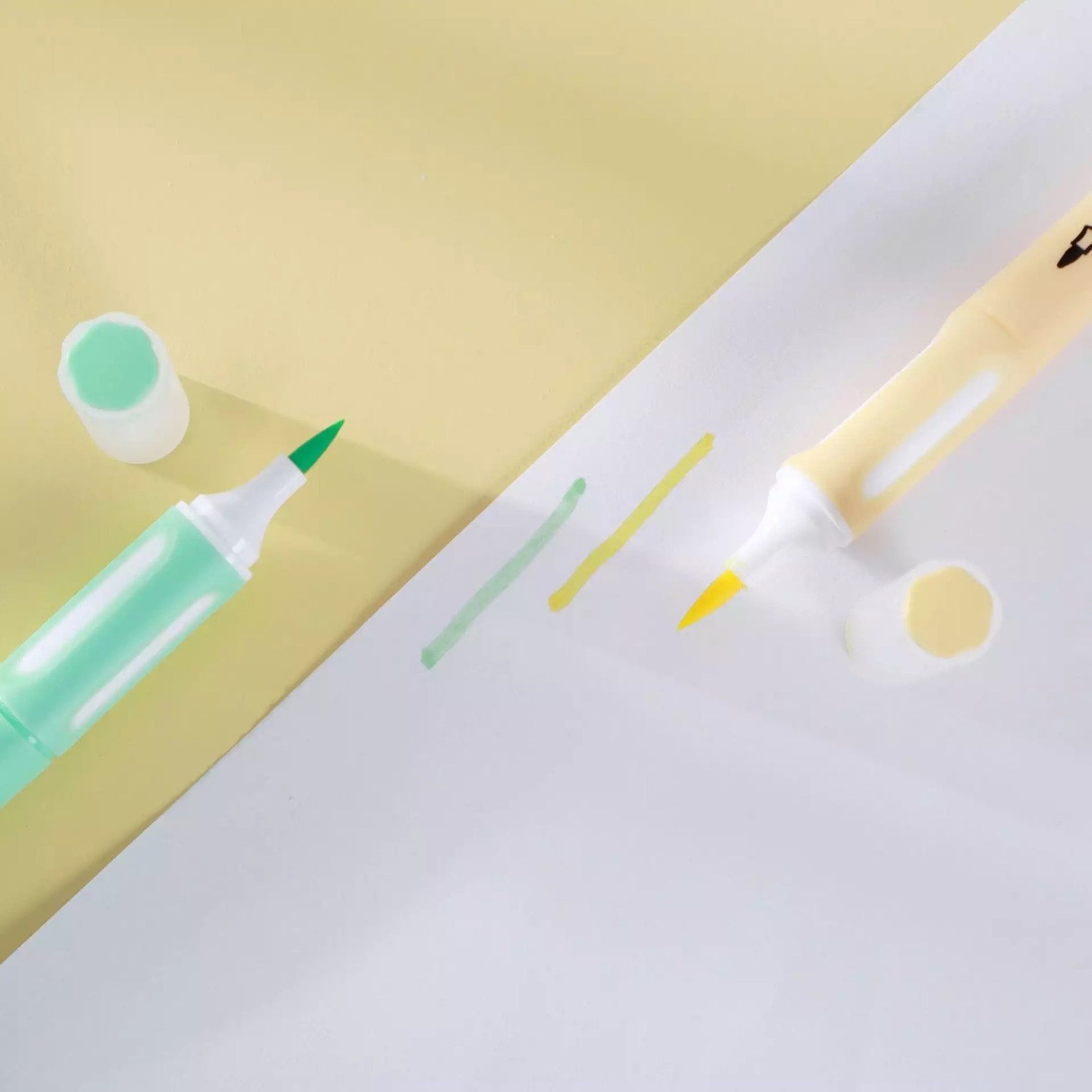 Fluorescent Soft Head Highlighters Pack of 6 Brush - Etsy