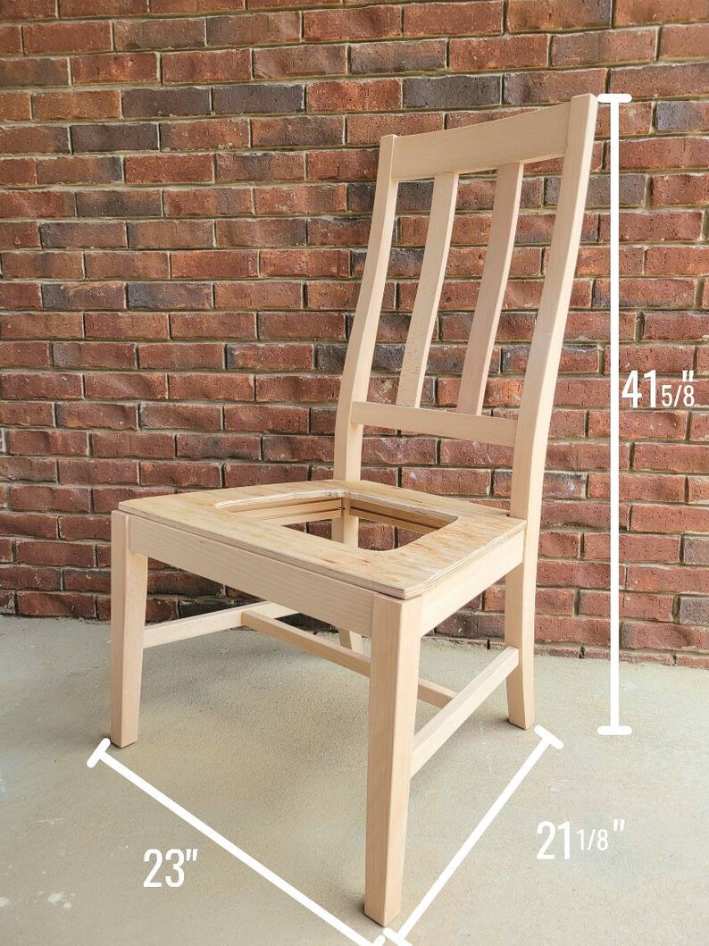 Unfinished Dining Chair, Oak Farmhouse Chair, Unupholstered Chair - Etsy