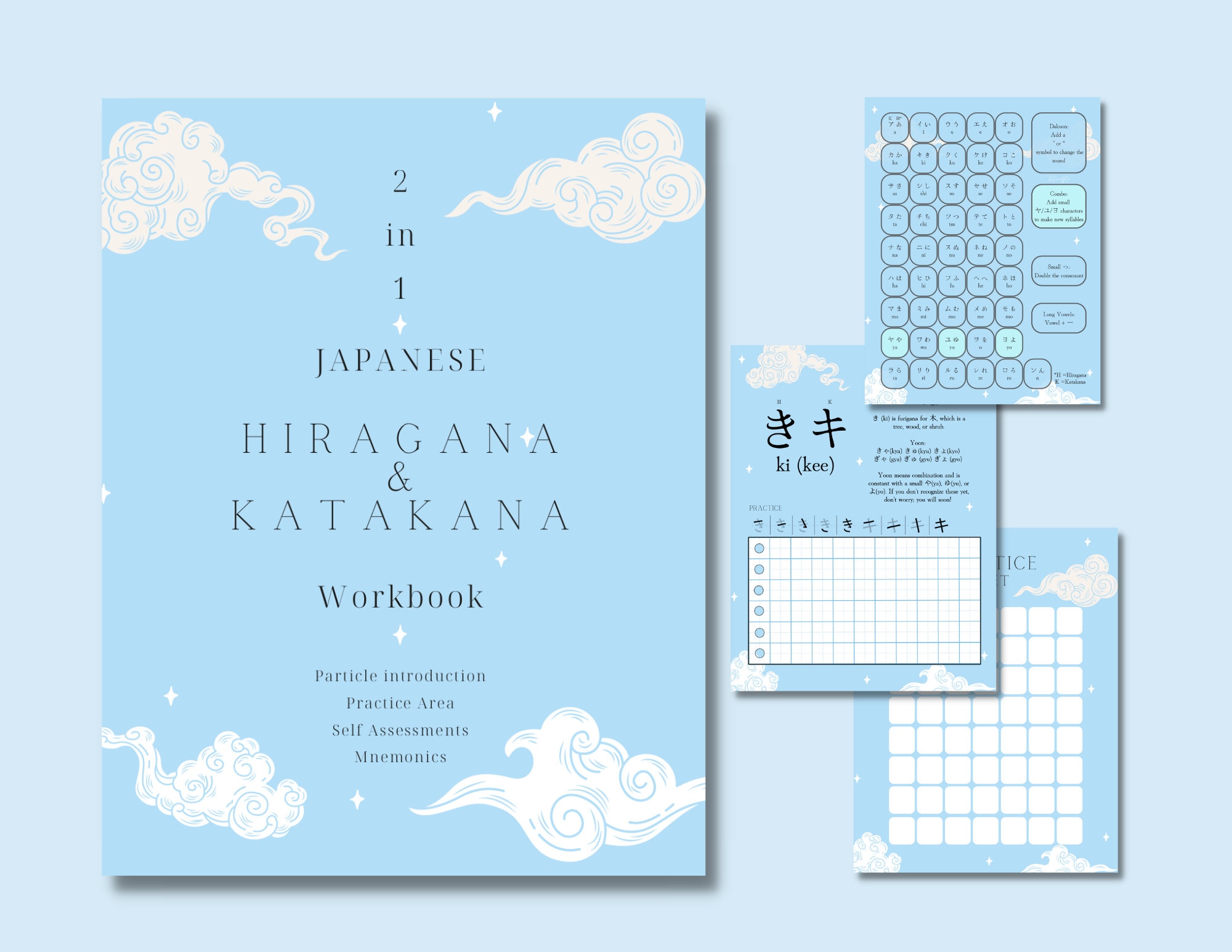 Digital Japanese Hiragana & Katakana Practice Sheets for Print ...