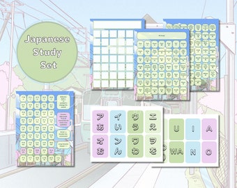 Japanese Study Set Hiragana, Katakana, Kanji Learners Set With Print ...