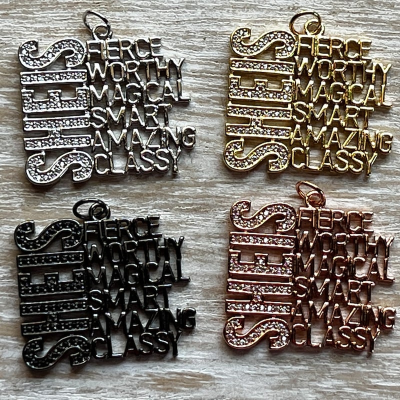 Word Charms - Etsy