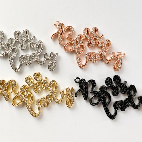 1 CZ Pave Boss Lady Charm Queen Charm Bracelet Charm - Etsy