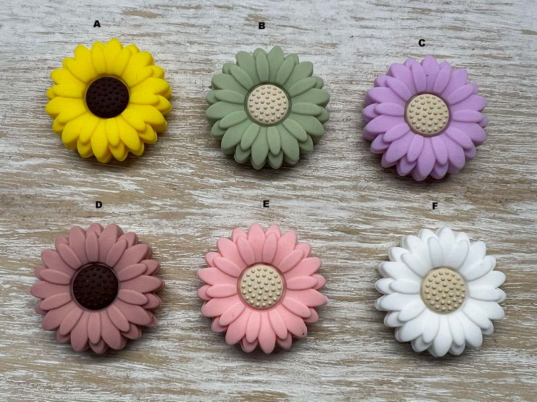 1 Large Sunflower Silicone Focal Bead, Sunflower Focal Bead, 30mm - Etsy