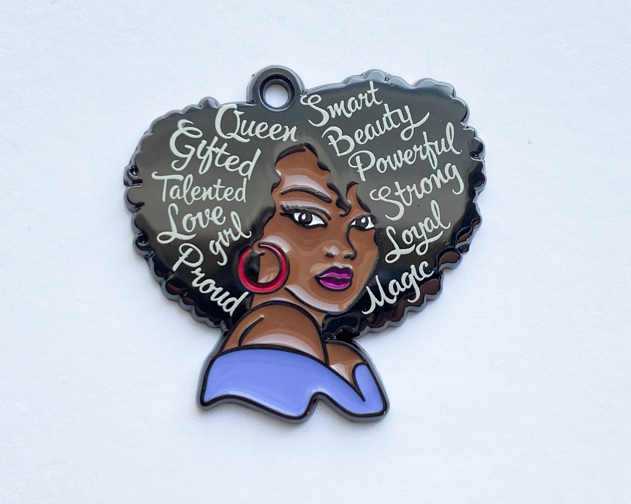 1 Black Woman Charm Afro Woman Charm Black Girl Charm - Etsy
