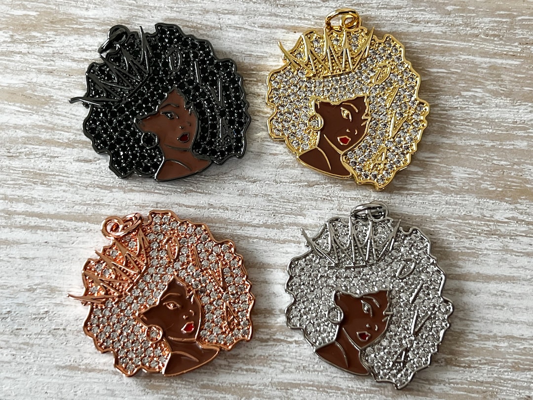 1 Black Queen "diva" Charm, Word Charm, Diva Charm, Queen Charm ...