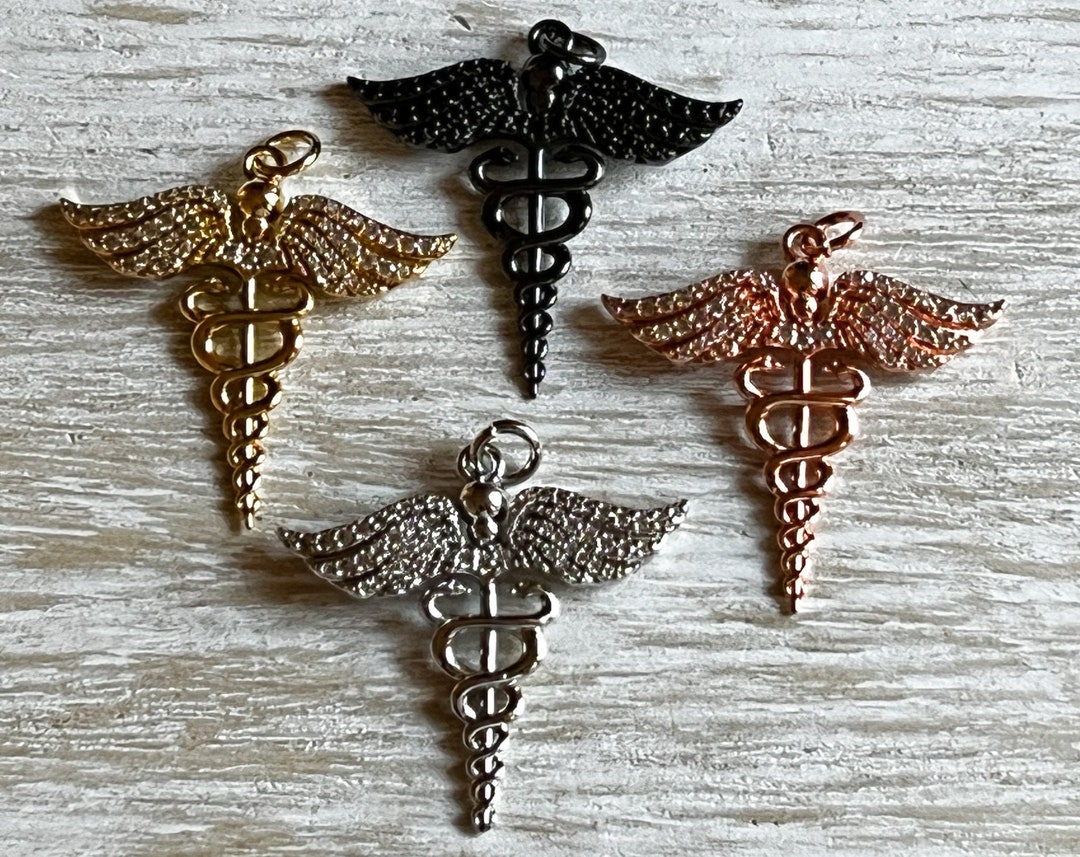 1 CZ Pave Medical Symbol Charm, CZ Charms, CZ Micro Pave Charm ...