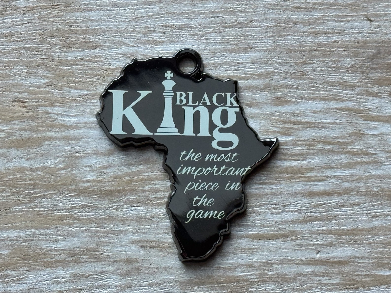 1 Black King Charm, Black King Word Charm, 37mmx32.9mm - Etsy